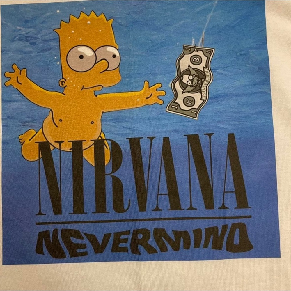 Nirvana Bart Simpson Tribute Graphic T Shirt - Gem